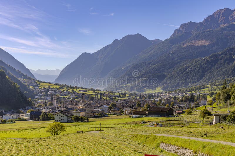 Landscape of Val Poschiavo - Switzerland Stock Photo - Image of ...