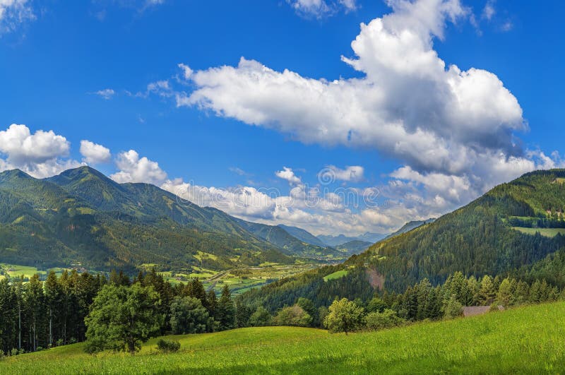 Landscape in Styria, Austria Stock Image - Image of europe, holiday ...