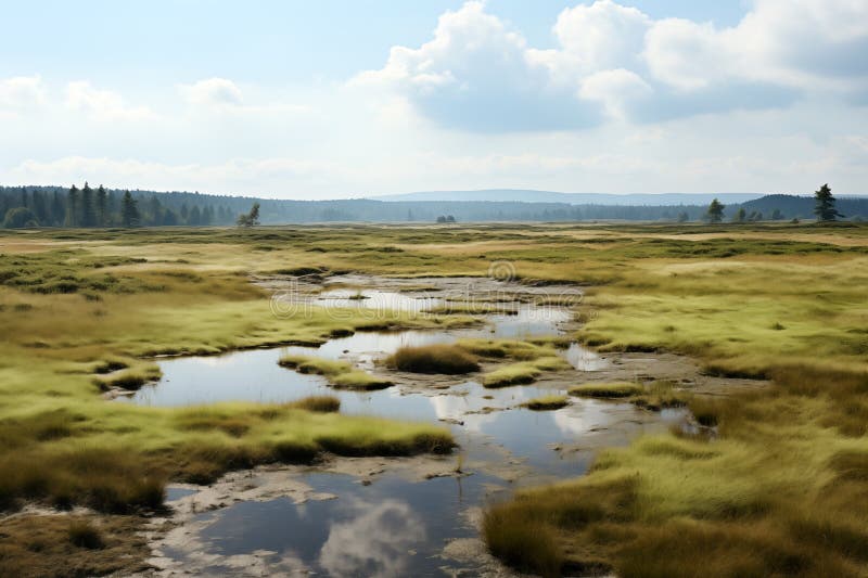 Landscape of Vast Peatland, Raised or Ombrotrophic Bog Stock ...