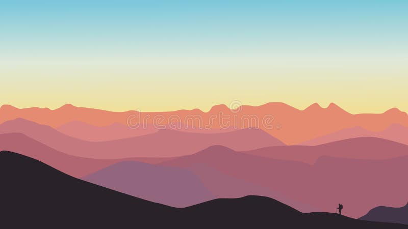 Landscape Vector Illustration Stock Illustration - Illustration of ...