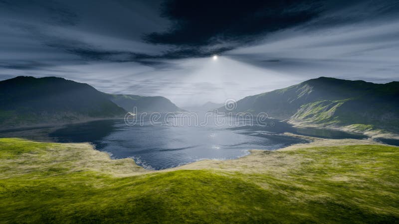 Landscape without Vegetation Stock Illustration - Illustration of ...