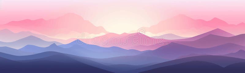 Landscape with Vibrant Color Gradients Isolated Vector Style ...
