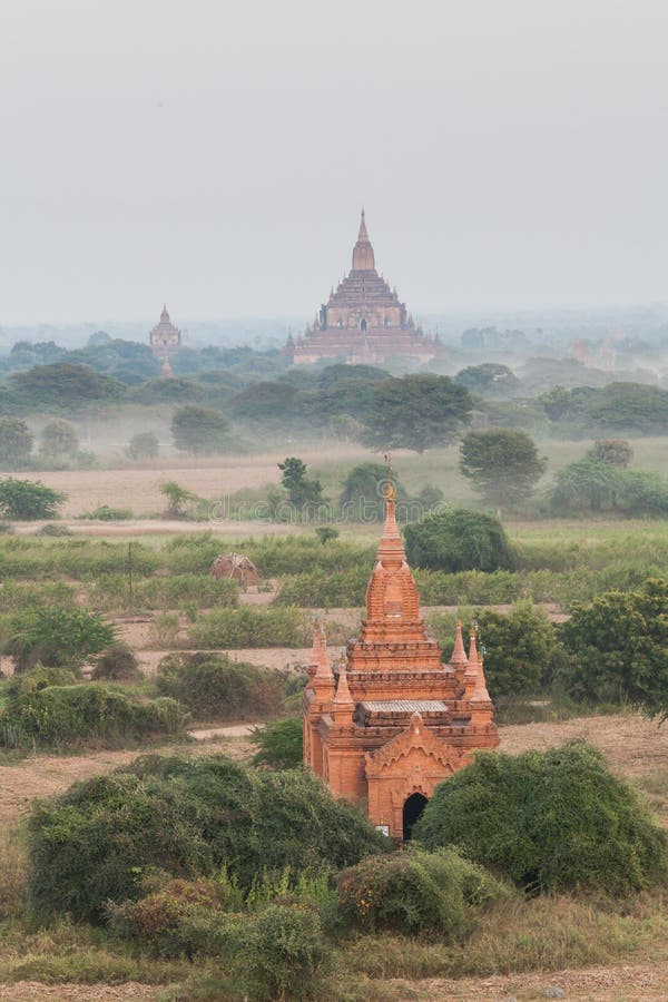 Landscape View of Bagan Ruins, Myanmar Stock Photo - Image of ...