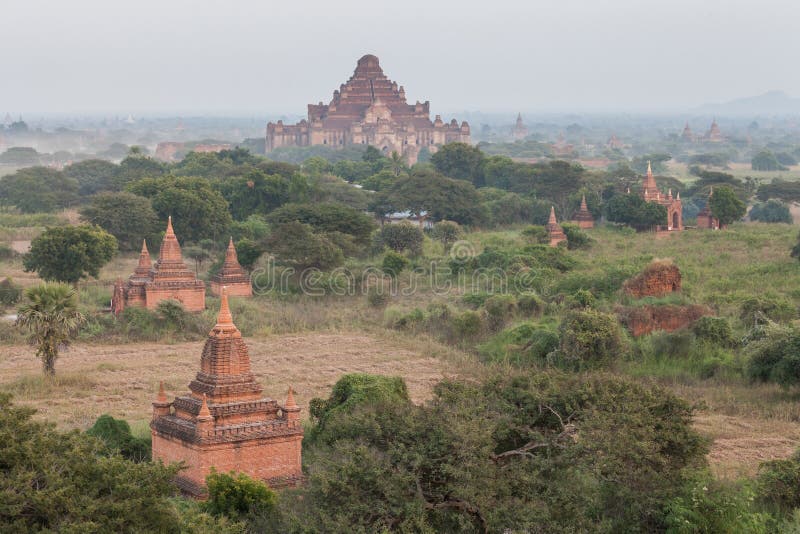 Landscape View of Bagan Ruins, Myanmar Stock Image - Image of east ...