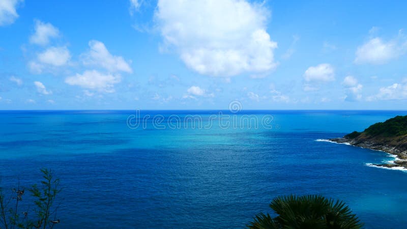 Landscape View of Beach Sea Sand in Summer Sun Stock Photo - Image of ...