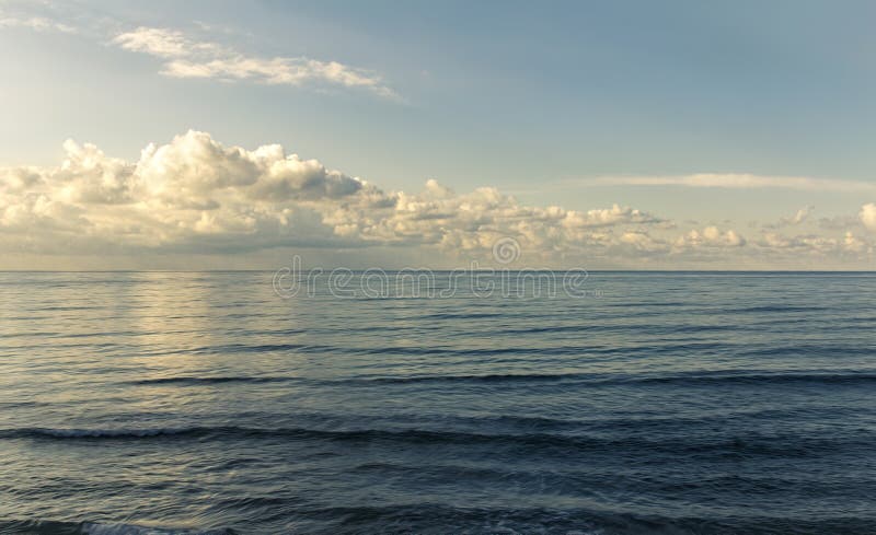 Landscape View of Beautiful Deep Blue Sea Stock Photo - Image of blue ...