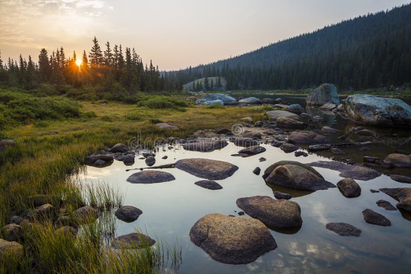 Lake Landscape in Mount Evans Wilderness Stock Photo - Image of mount ...