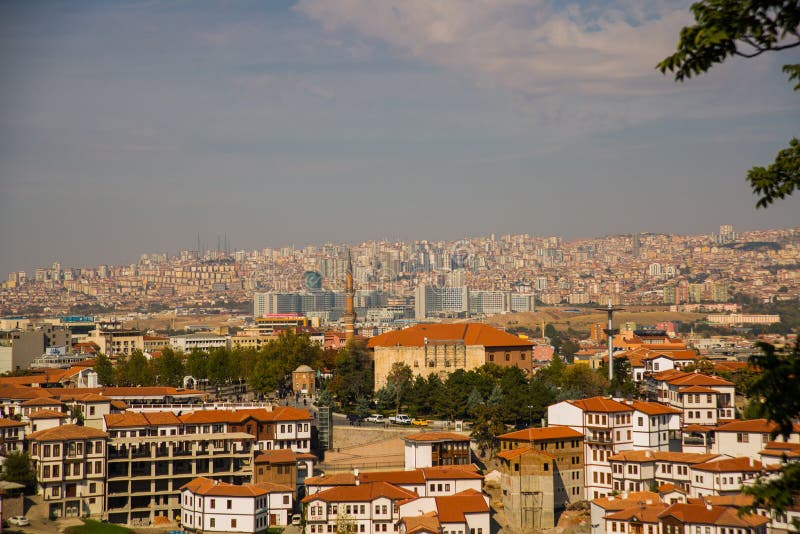Landscape with a View of the City. Panorama of the Capital of Turkey ...