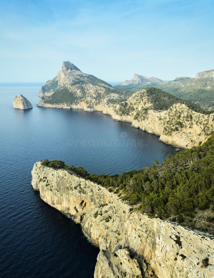Landscape View from the Cliff Cap De Formentor Stock Photo - Image of ...