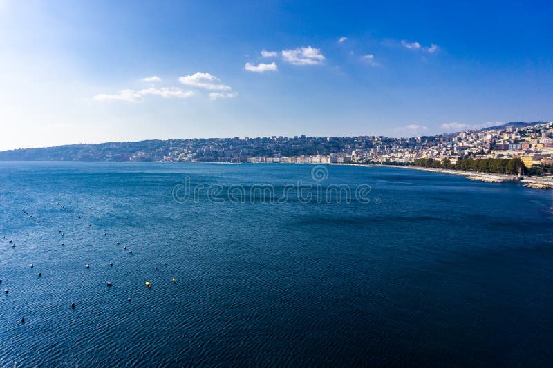 Landscape View of the Coast of Naples with Sea Stock Photo - Image of ...