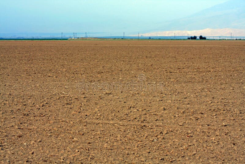Landscape View Of A Dirt Field And Sky Royalty Free Stock Images ...
