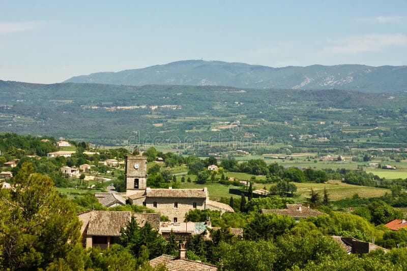 Landscape View of Goult, France Stock Photo - Image of mountains ...