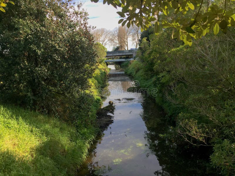 Landscape view of a gutter stock image. Image of nature - 99748589