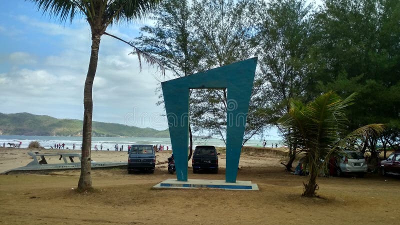 Landscape View Landmark Iconic Statue Teleng Ria Beach Pacitan East ...
