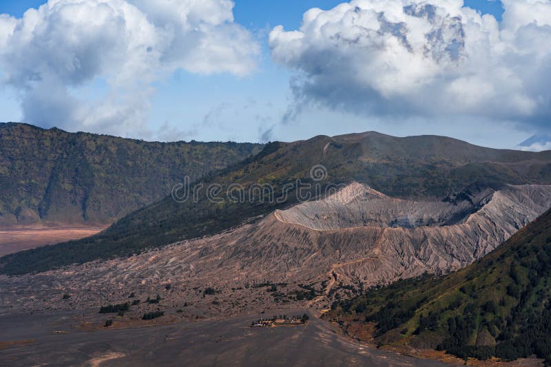 Landscape View of Mount Bromo with Cloudy Sky Stock Image - Image of ...