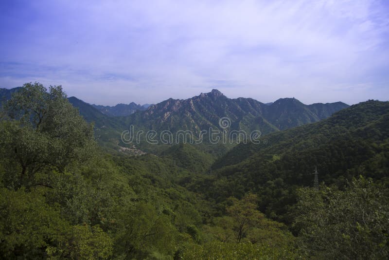 Landscape View of Mountains in Northern China in Summer Stock Image ...