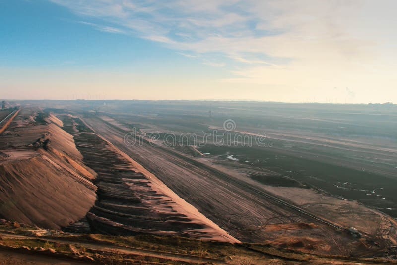 Landscape View of Open-pit Mines Stock Photo - Image of loading, blue ...