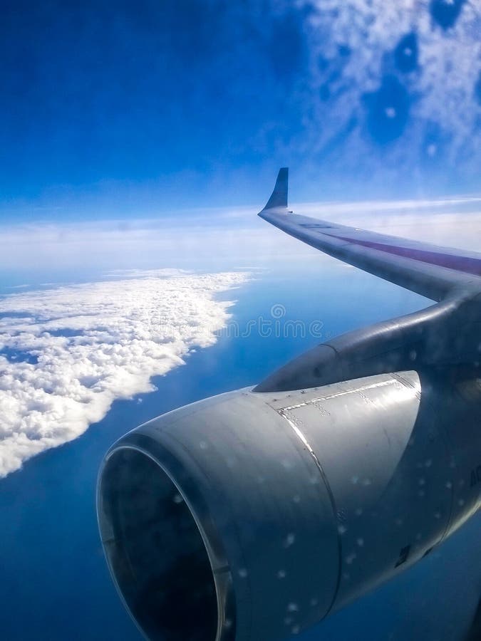 Landscape View from the Plane Stock Photo - Image of airliner ...