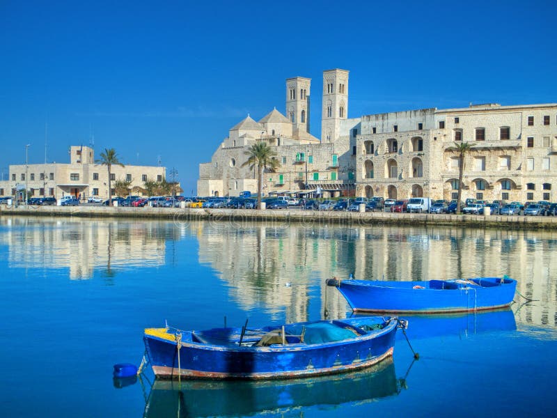 Landscape View of Molfetta Touristic Port. Stock Photo - Image of gull ...