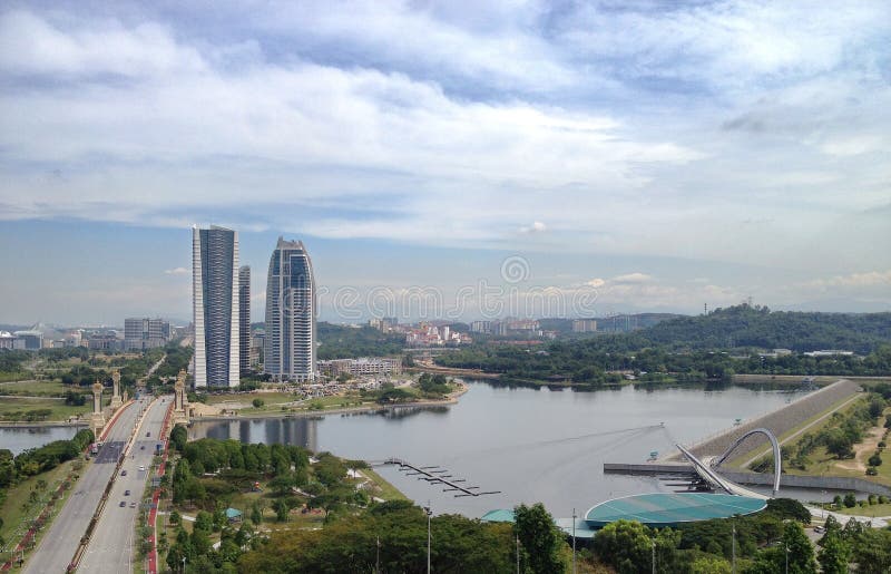 Landscape View of Putrajaya Pullman Lakeside Stock Image - Image of ...