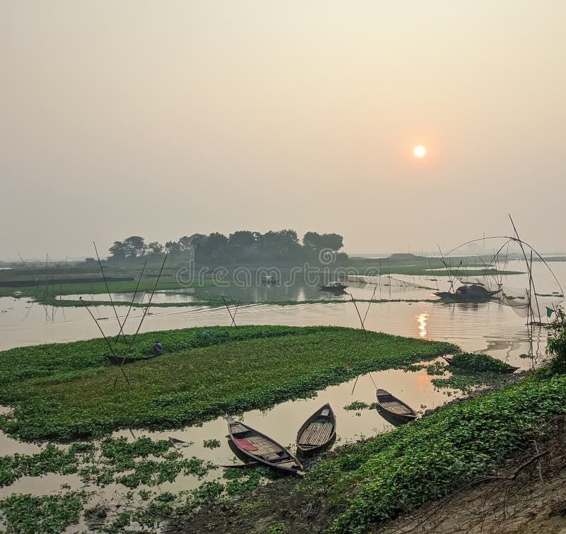 The Landscape View with River Name Titas, Forest and a River in Front ...