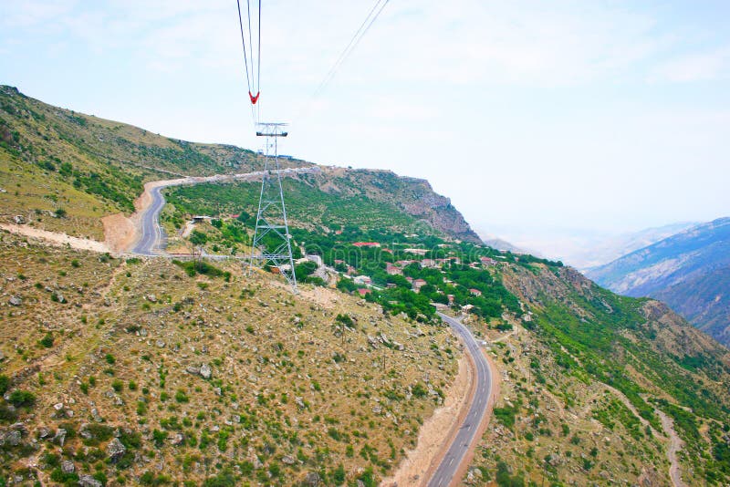 Landscape View from Ropeway Altitude Stock Photo - Image of armenian ...