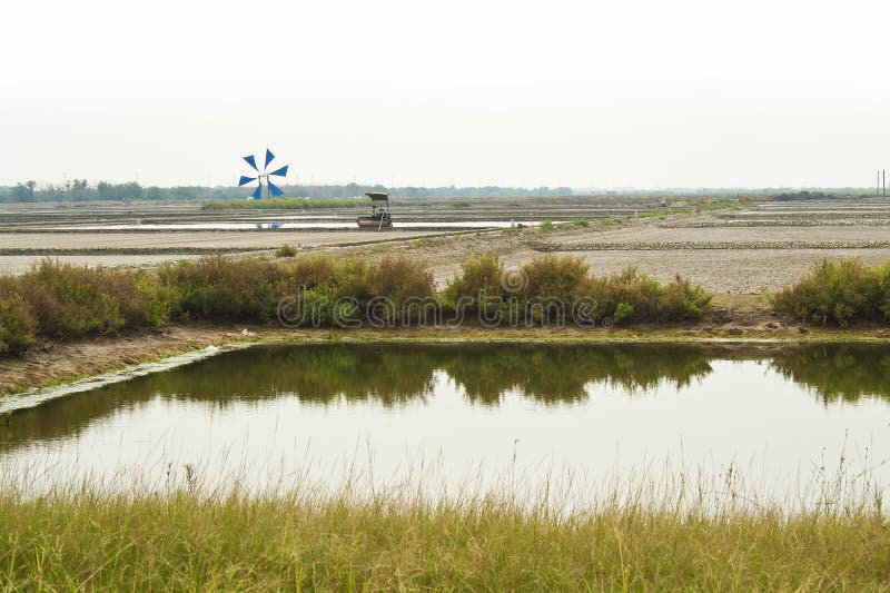 Landscape View of Salt-pond Stock Photo - Image of pattern, blue: 24321822