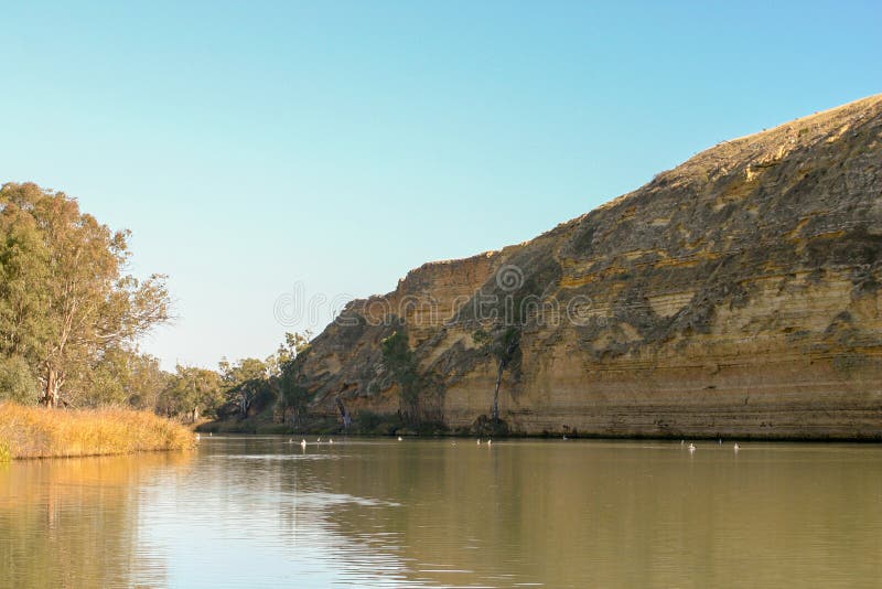 Landscape View of Sandstone Cliffs on the Banks of the Murray River in ...