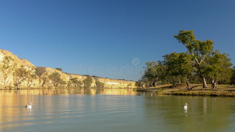 Landscape View of Sandstone Cliffs on the Banks of the Murray River in ...