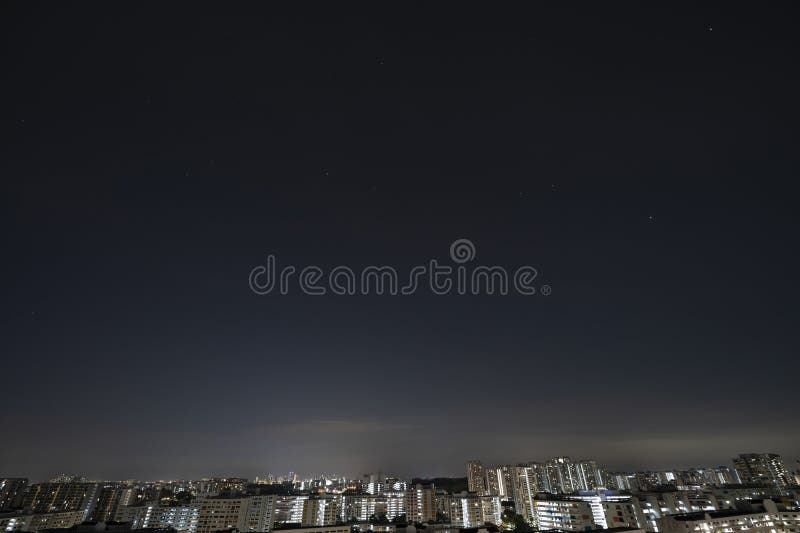 Landscape View of Singapore HDB Flats in the Evening Stock Image ...