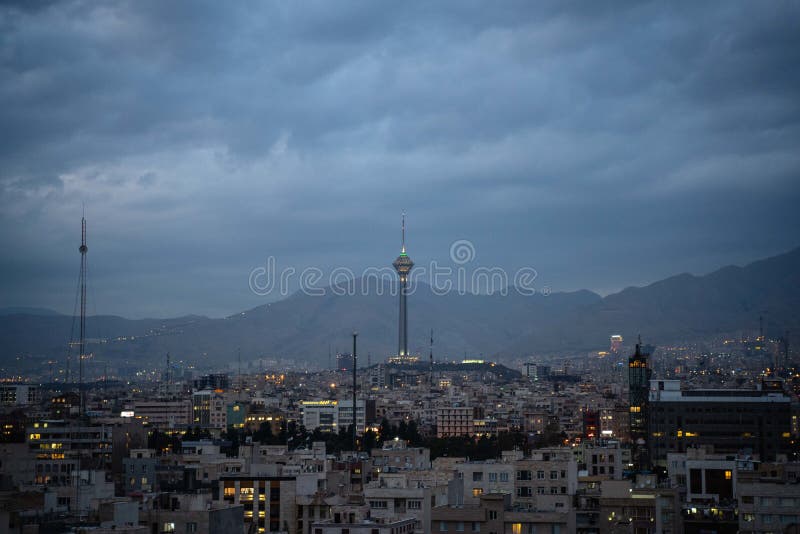 The view of Tehran editorial photography. Image of culturels - 171548627