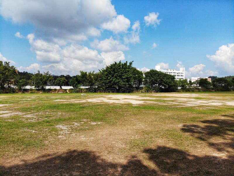 The Landscape View of the Town. Sunny Day and Good Weather Stock Photo ...
