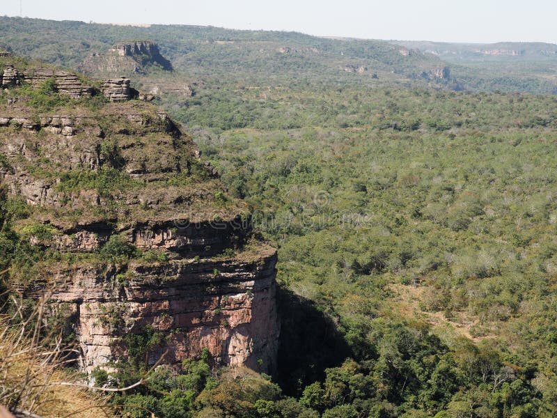 Landscape View of the Tree-covered Escarpment Stock Image - Image of ...