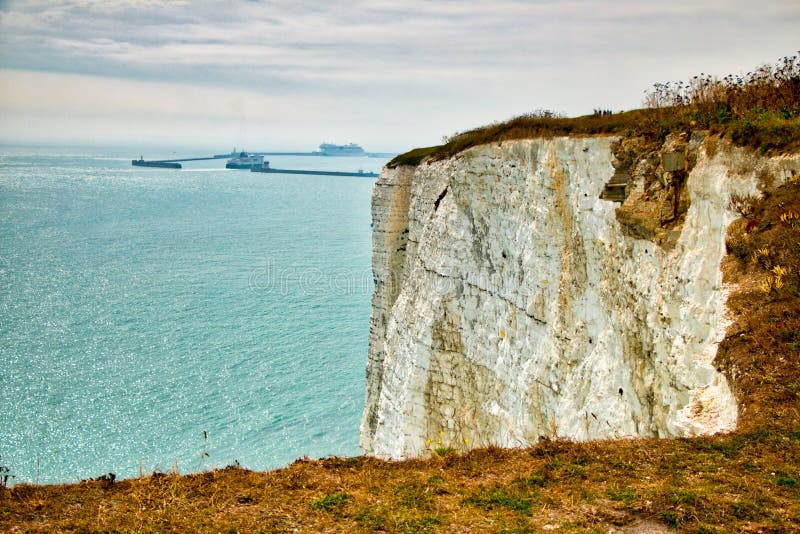 Landscape View of the White Cliffs at Dover Stock Photo - Image of ...