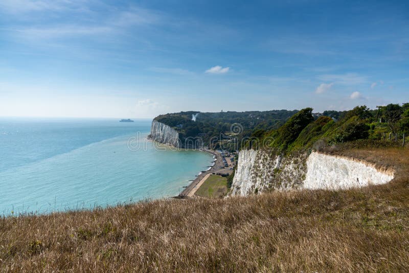 Landscape View of the White Cliffs of Dover and the South Foreland on ...