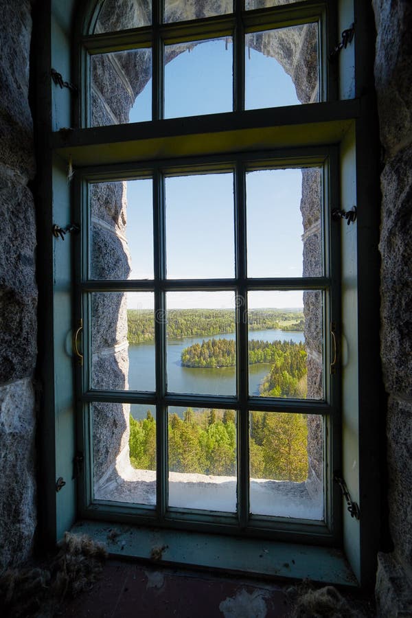 Landscape View through a Window Stock Image - Image of landscape ...