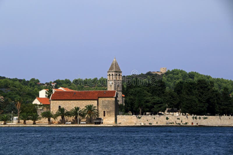 Vis Town on Vis Island, Croatia Stock Photo - Image of clouds ...