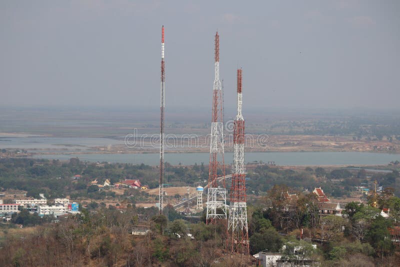 Landscape Visible Steel Pole Telecommunication Tower 4G or 5g System ...
