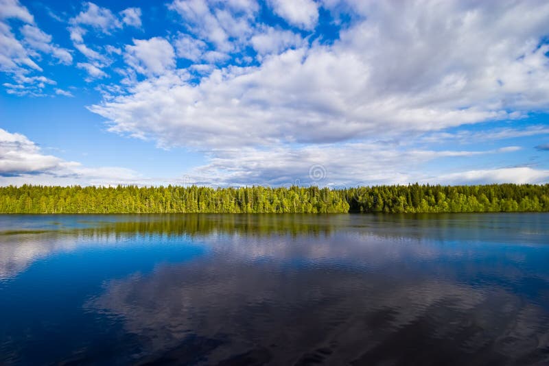 Landscape of Vygozero lake stock image. Image of panorama - 16828507