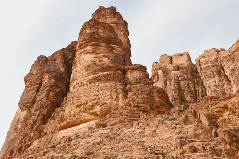 Landscape of Wadi Rum Desert in Jordan Stock Photo - Image of land ...
