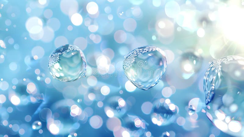 Landscape of Water Surface Dotted with Droplets Stock Illustration ...