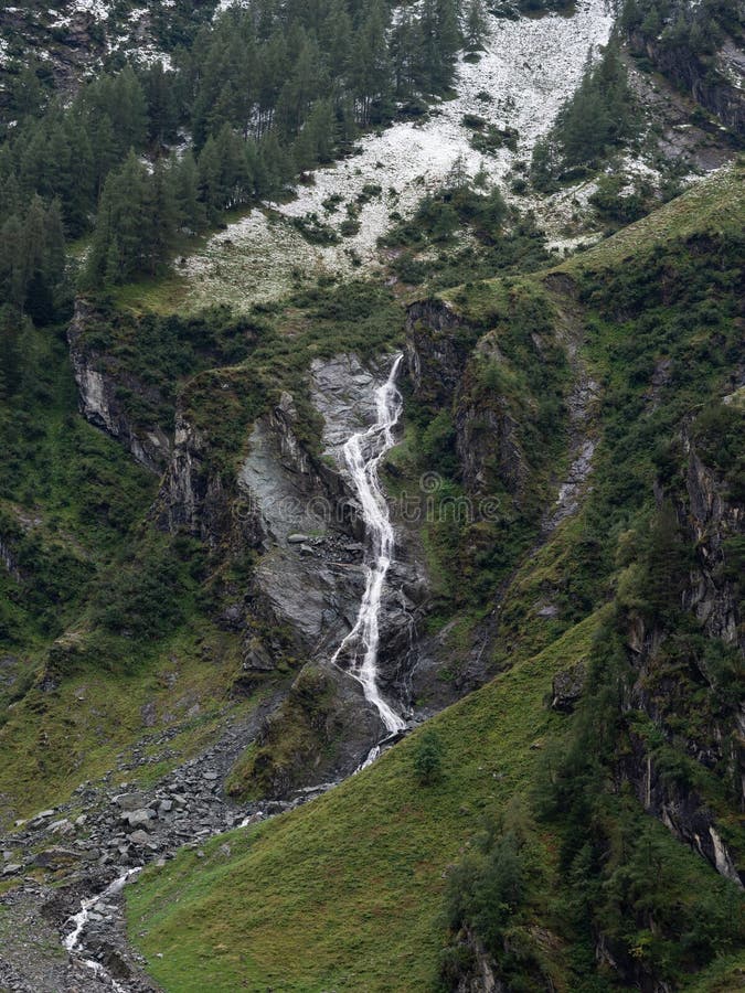 Waterfall in the Alps stock photo. Image of descend, calm - 4628936