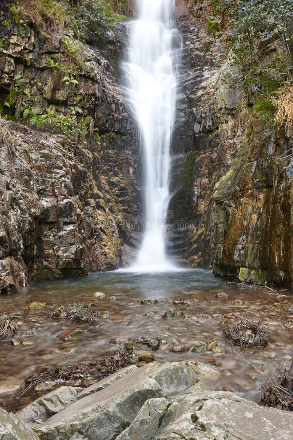 Landscape with Waterfall in Cabaneros. El Chorro, Spain Stock Image ...