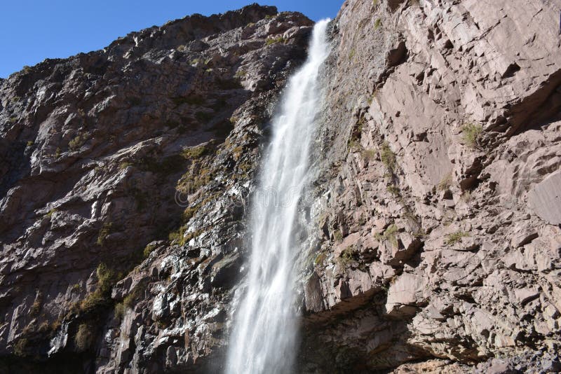 Landscape of Waterfall and Cliff in Chile Stock Image - Image of ...