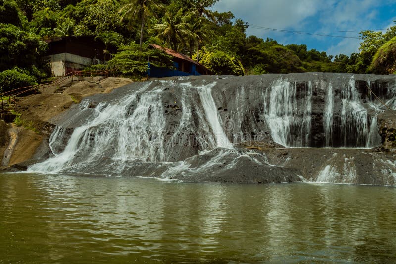Landscape of a Waterfall Taken with ND Filter Stock Image - Image of ...