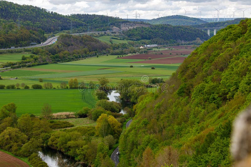Landscape of the Werra Valley at Eisenach in Thuringia Stock Image ...