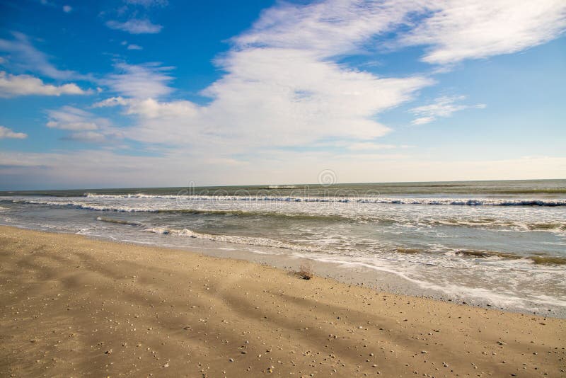 Landscape of the Wild Beach in Corbu - Romania Stock Photo - Image of ...