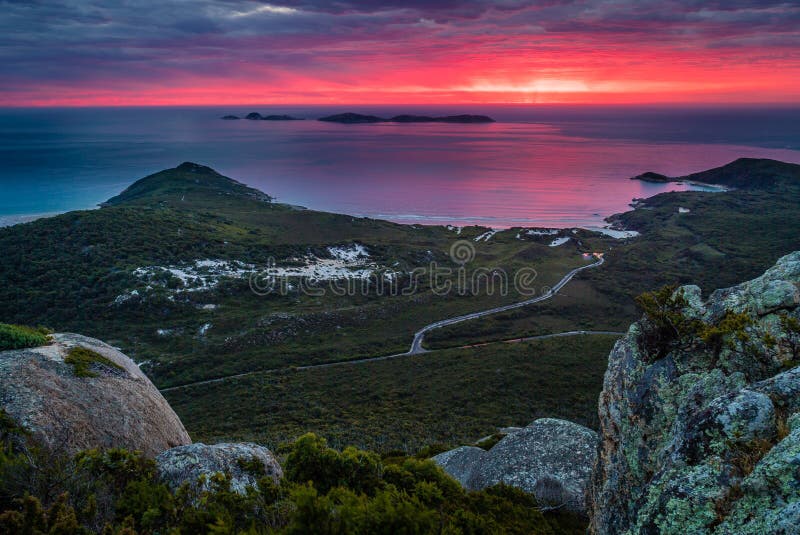 Landscape at Wilsons Prom National Park at Sunset Stock Image - Image ...