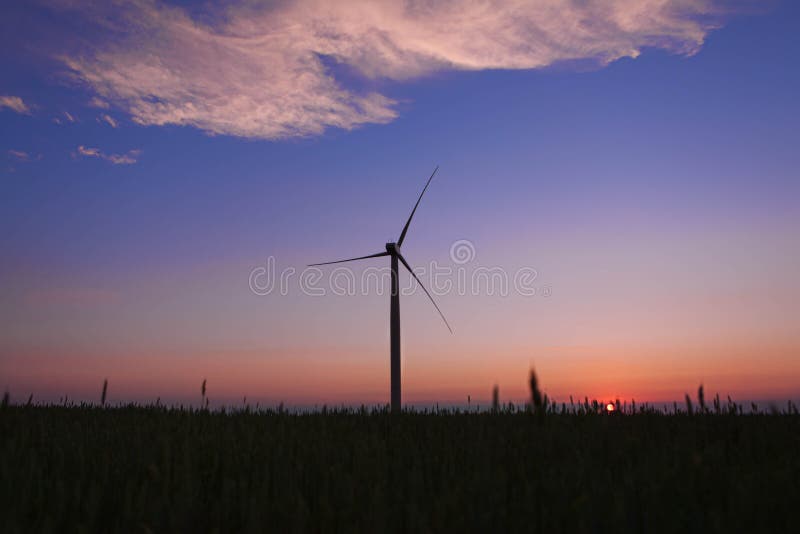 Landscape with windmill stock image. Image of energy - 117980601
