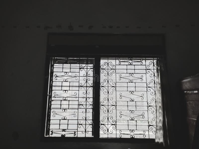 Landscape Windows and Old Trellis Taken from the Front Stock Image ...